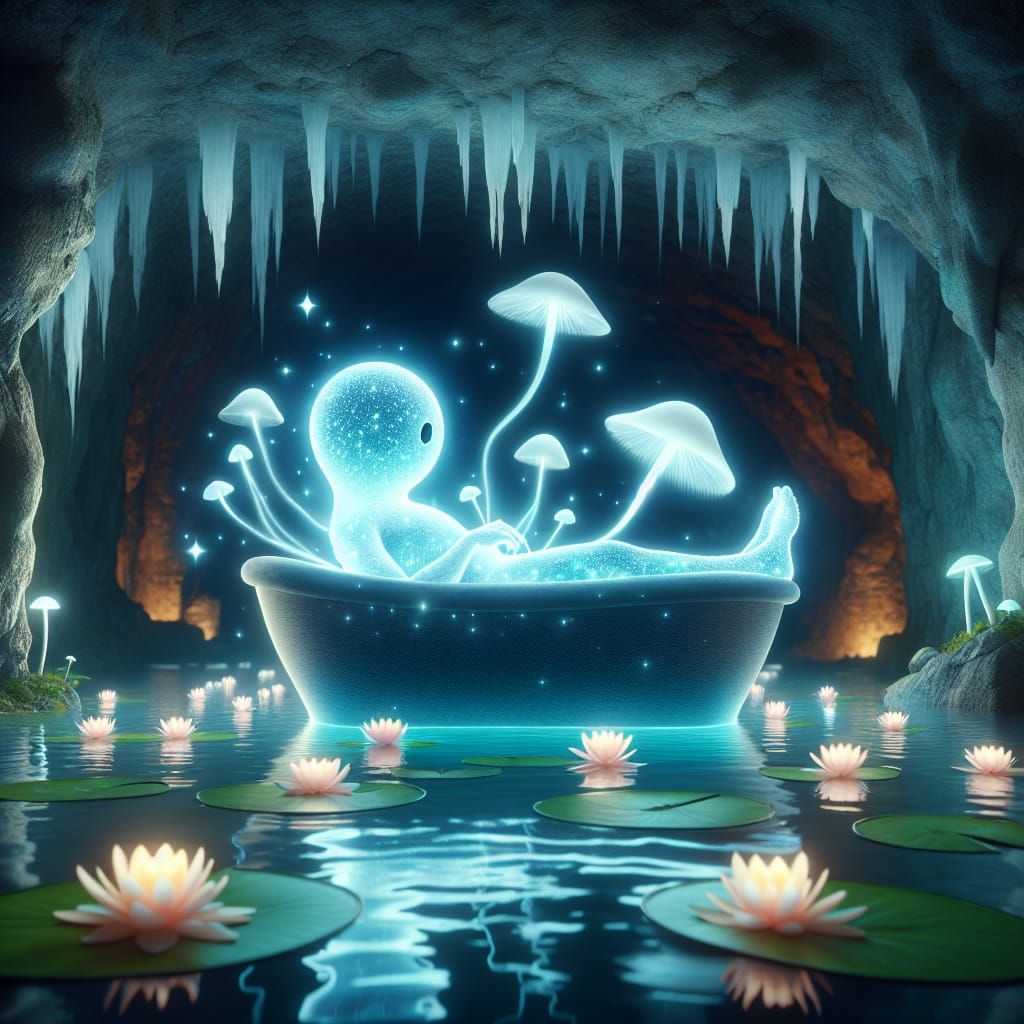 relaxing ghost tub - AI Generated Artwork - NightCafe Creator