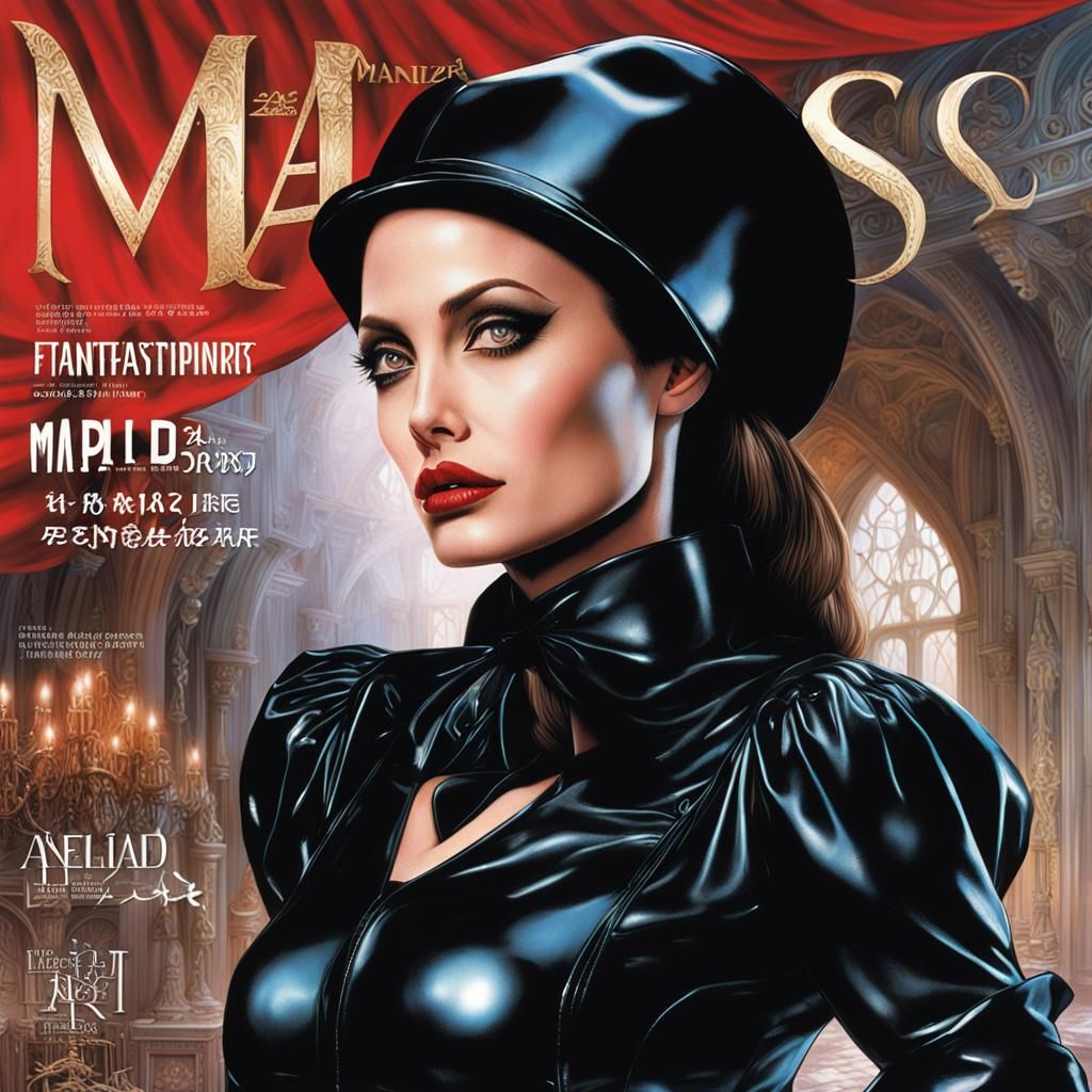 The Cover Of A Glossy Magazine whose title is Maids. The central image ...