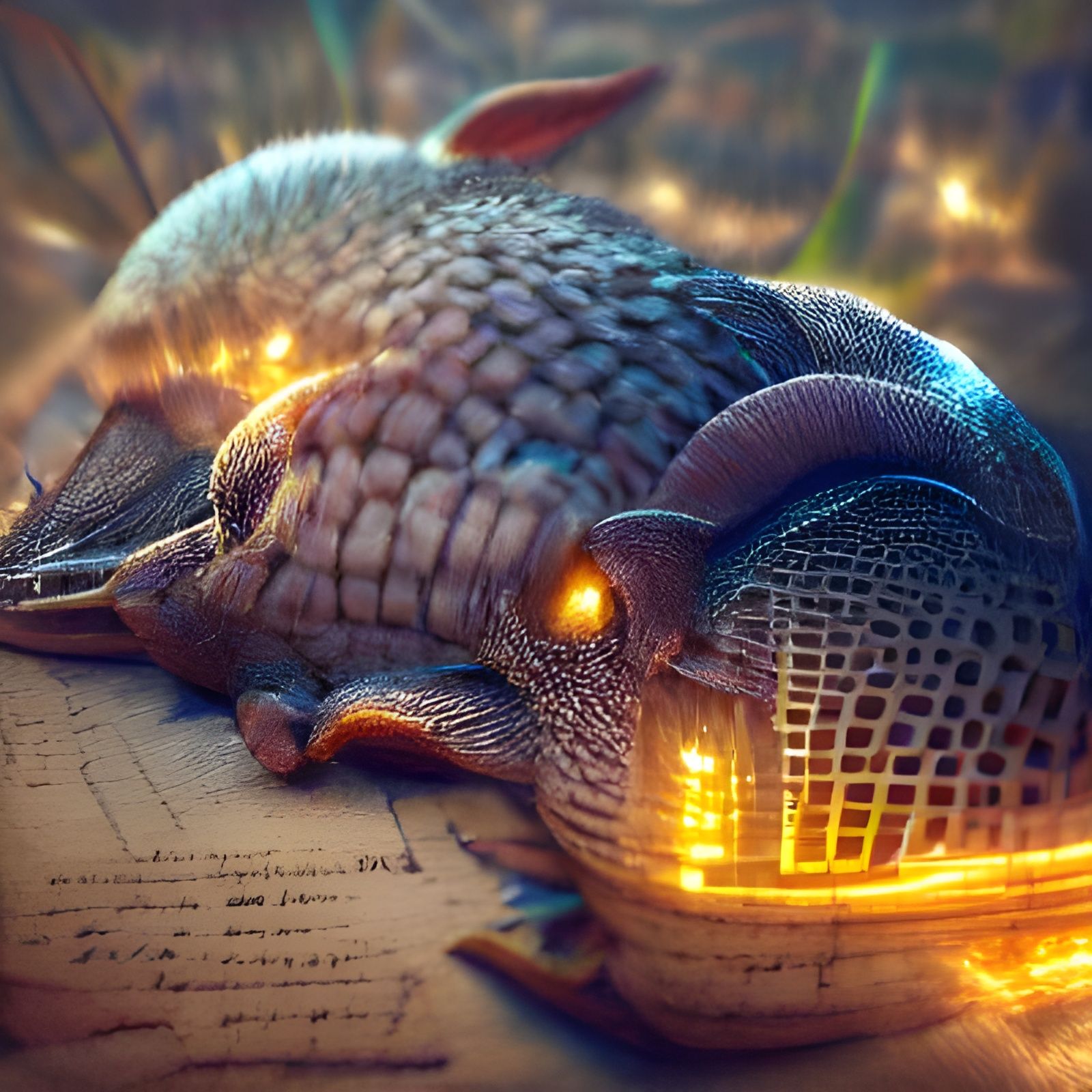 detailed Fantasy armadillo - AI Generated Artwork - NightCafe Creator