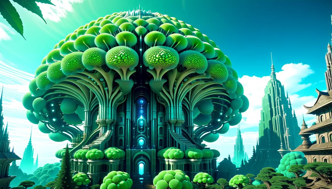 Biopunk Architecture 4 - AI Generated Artwork - NightCafe Creator