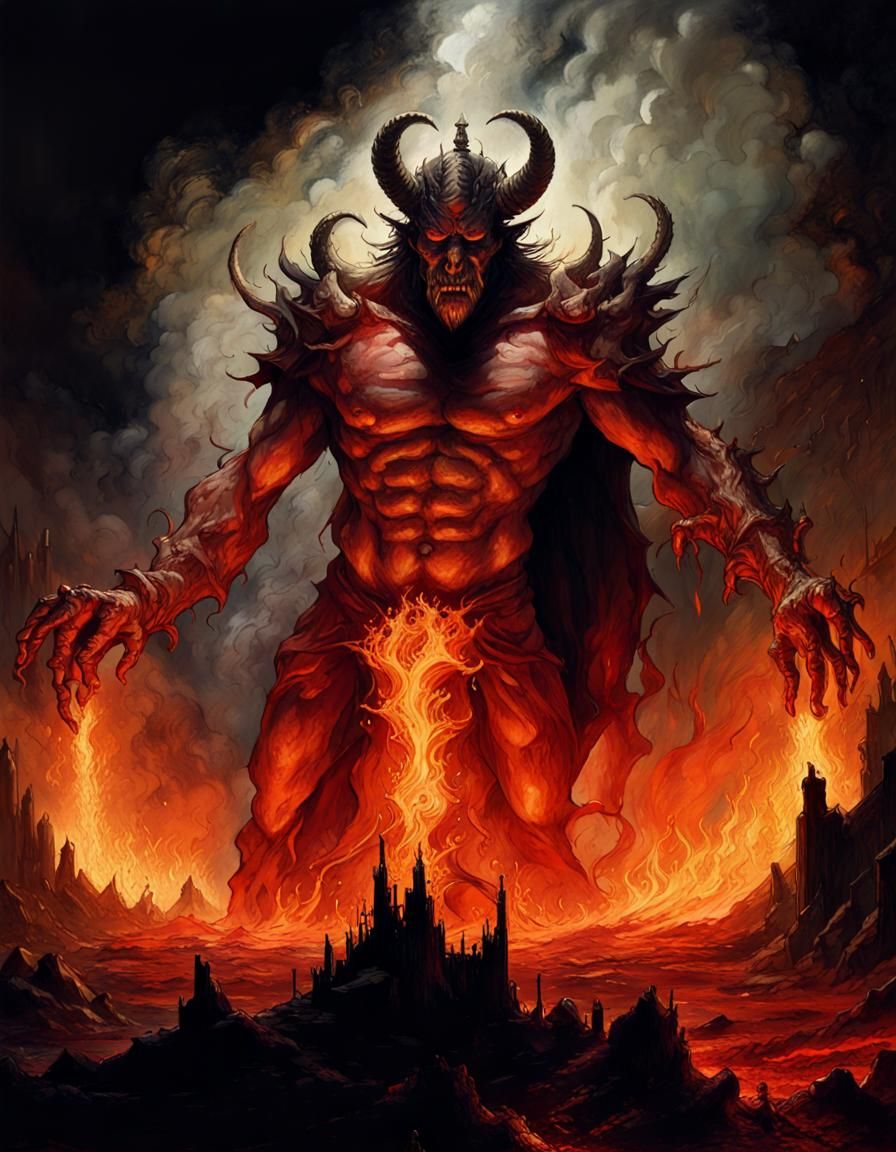 The fire pits of hell : r/nightcafe