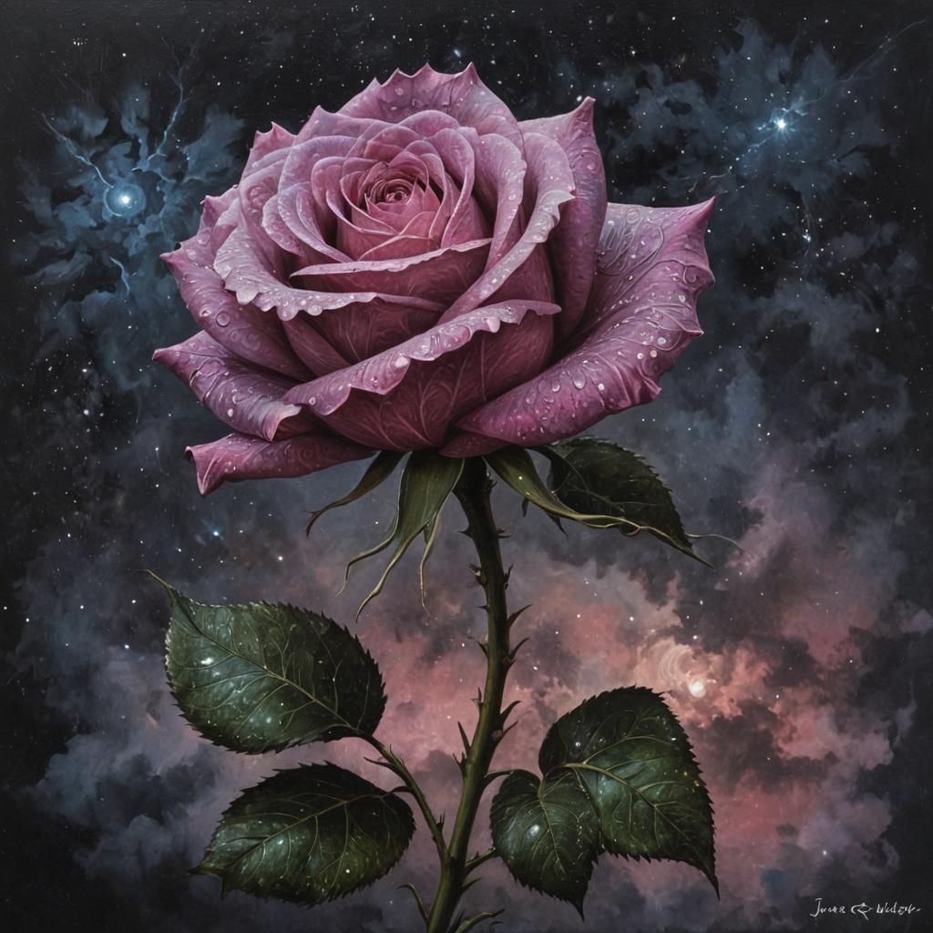 Cosmic Rose - AI Generated Artwork - NightCafe Creator