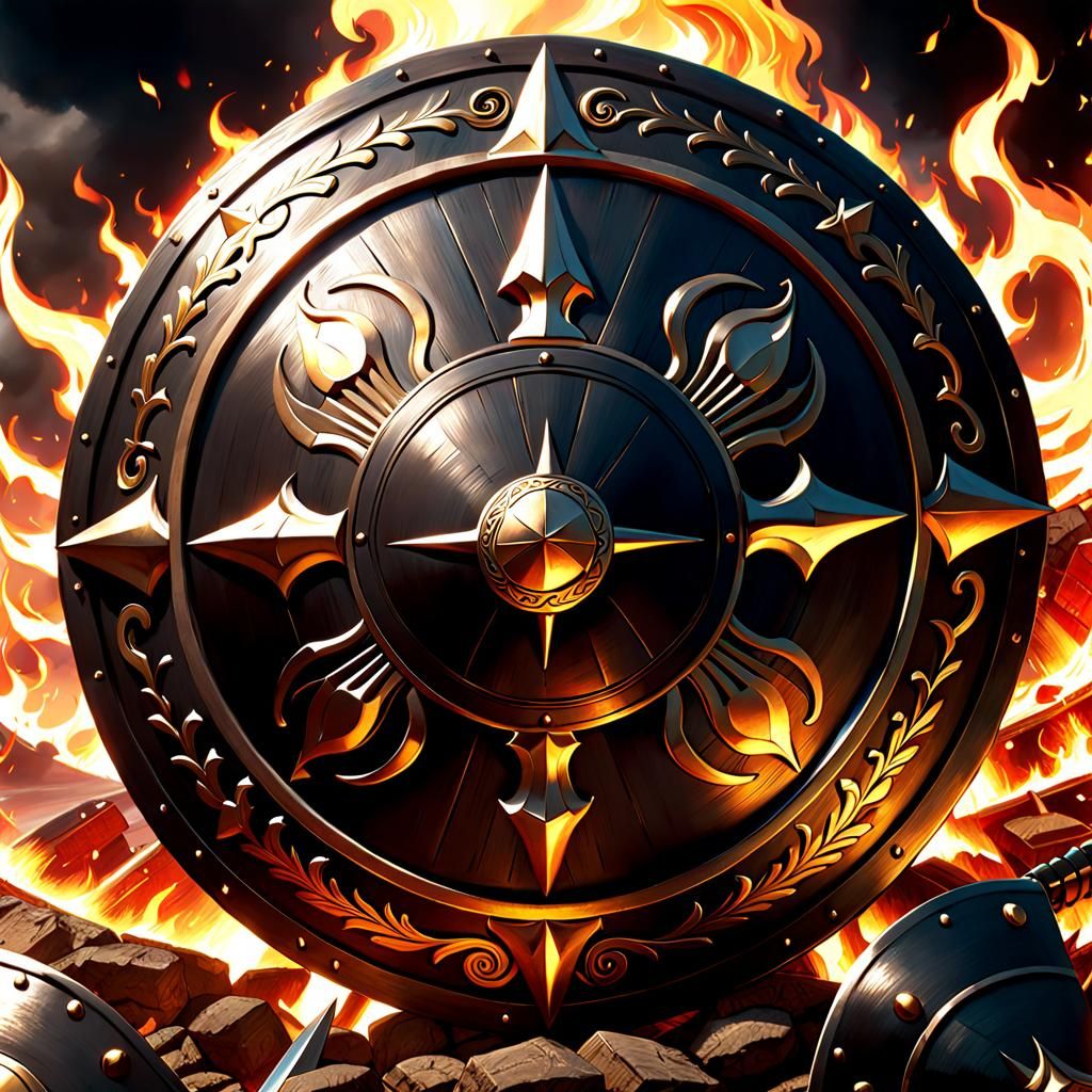 Ares shield - AI Generated Artwork - NightCafe Creator