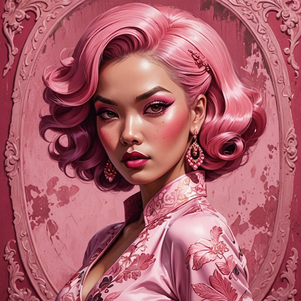 Pink Geisha - AI Generated Artwork - NightCafe Creator