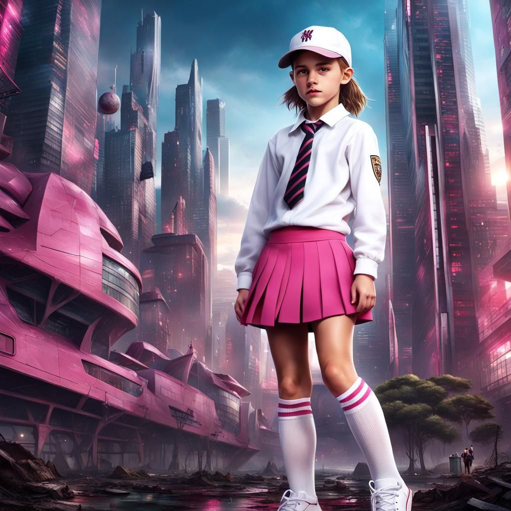 10-years-old emma watson, wearing school uniform, white shirt, no tie ...