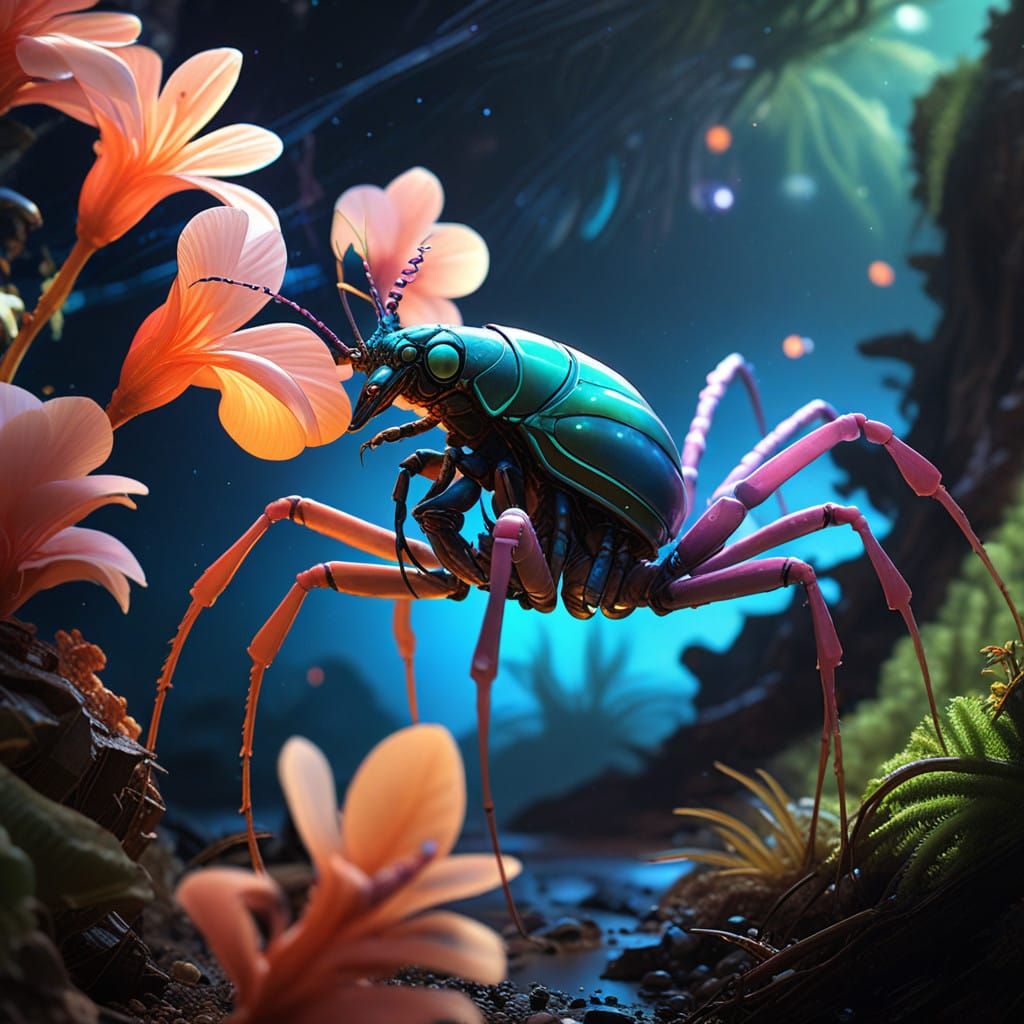 Alien Exoplanet Life Forms: Xeno-Biological Marvel... - AI Art