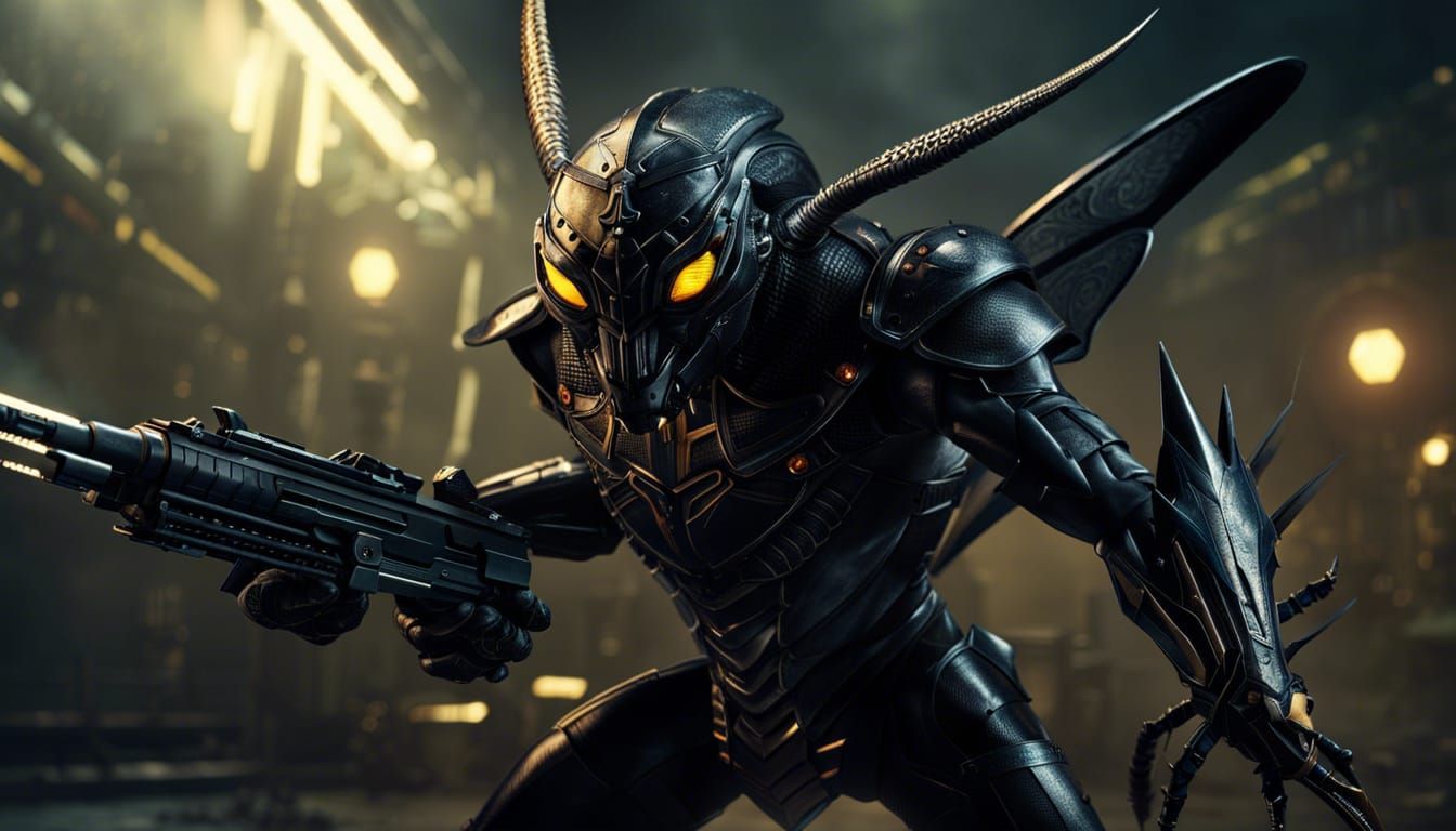 insectoid commando - AI Generated Artwork - NightCafe Creator