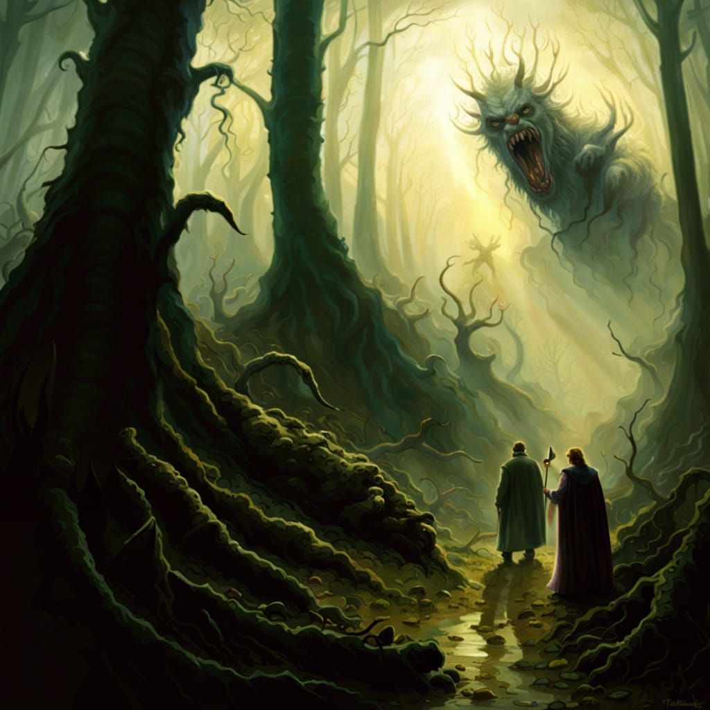 Lurking in the Woods - AI Generated Artwork - NightCafe Creator