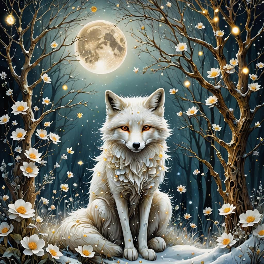 Snow wolf - AI Generated Artwork - NightCafe Creator