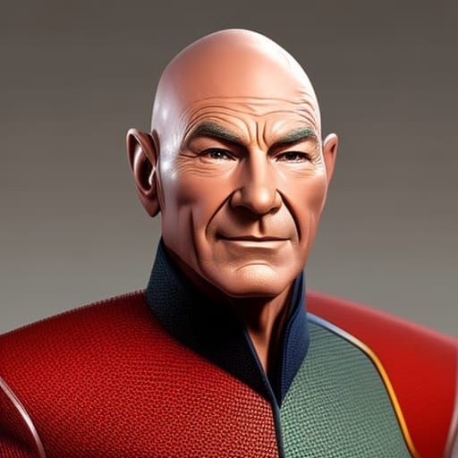 Captain Picard portrait - AI Generated Artwork - NightCafe Creator