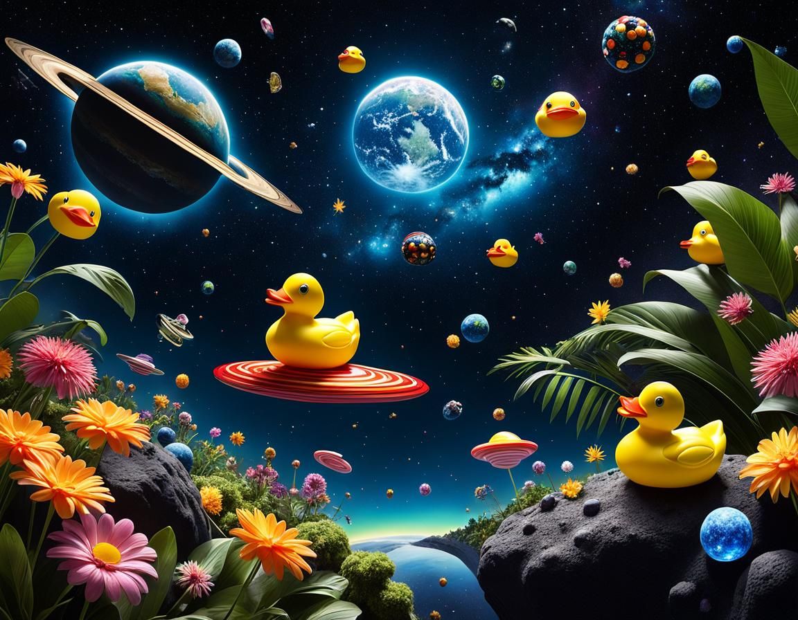 space ducks - AI Generated Artwork - NightCafe Creator