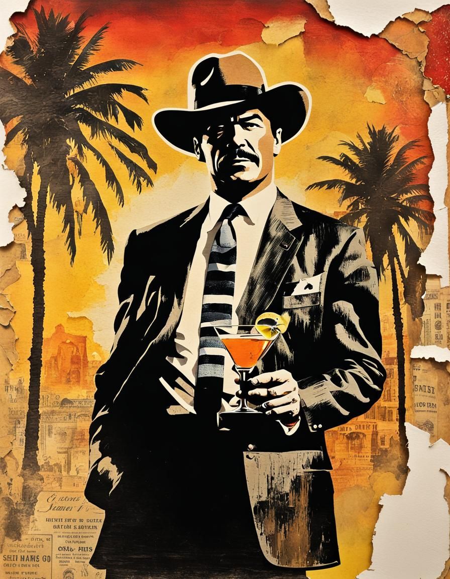 Charles Bronson Cocktail Poster Art - AI Generated Artwork - NightCafe ...