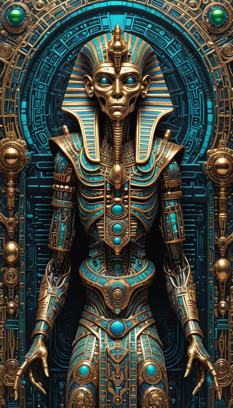 Alien Pharaoh. - AI Generated Artwork - NightCafe Creator