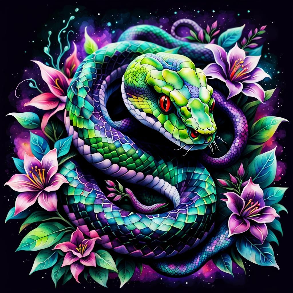 beautiful snake - AI Generated Artwork - NightCafe Creator