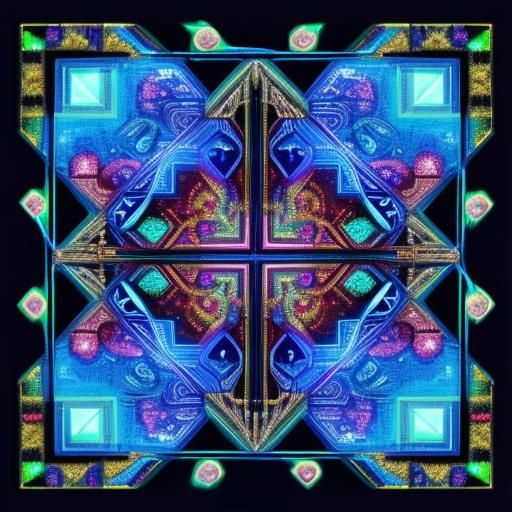 Bismuth showing and endless perfect pattern in bio... - AI Art