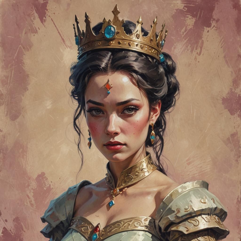 pulp fantasy princess portrait detailed -subject- digital painting ...