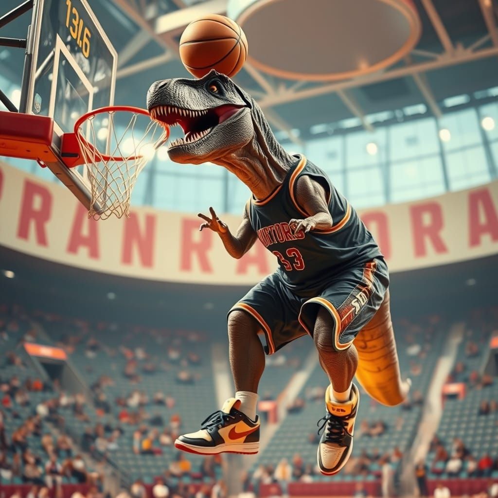 Prehistoric All Star - Prehistoric Basketball Legend in Retr...