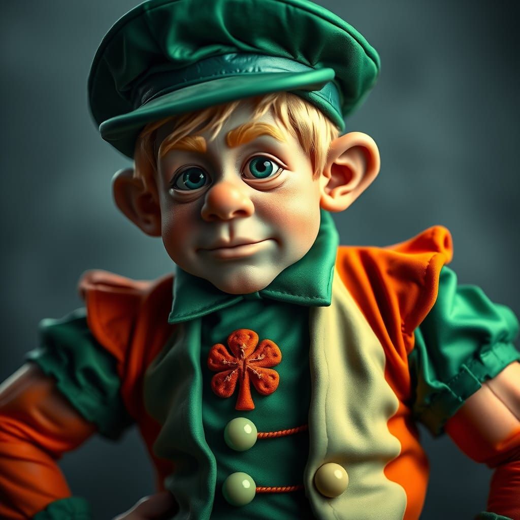 POPEYE WITH MUSCULAR ARMS AND VEINS POPPING OUT WEARING AN IRISH FLAG ...