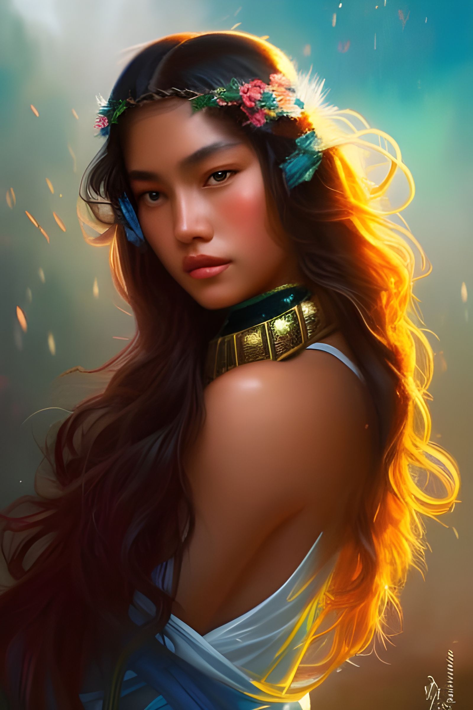 Polynesian Girl - AI Generated Artwork - NightCafe Creator