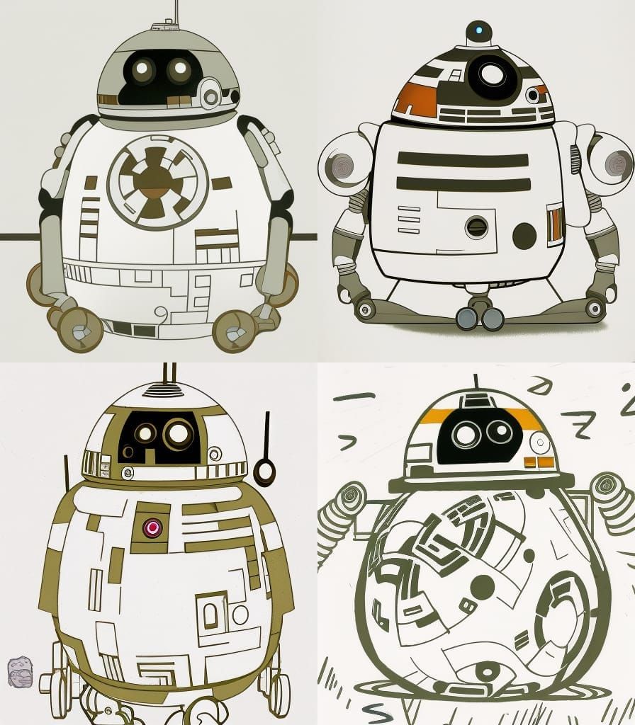 BB8 the chubby robot with wheels instead of legs - AI Generated Artwork ...