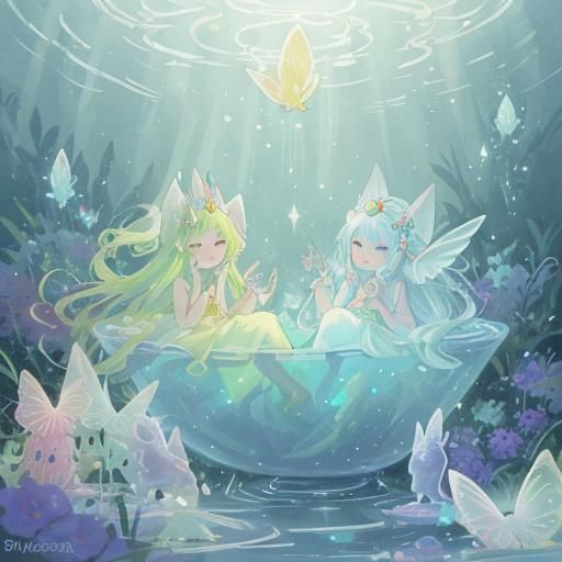 Underwater nymphs - AI Generated Artwork - NightCafe Creator