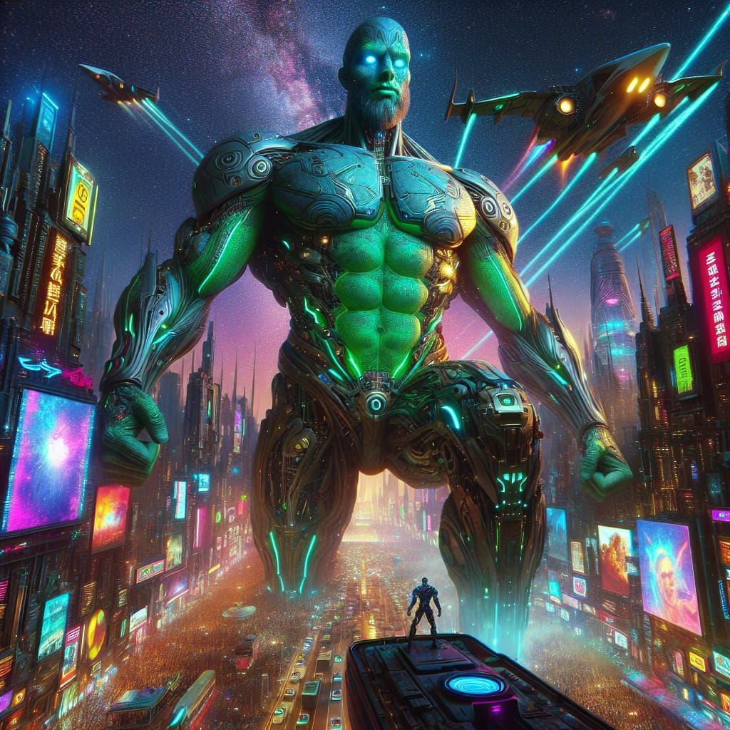 Cyberpunk Sigma Hulk - AI Generated Artwork - NightCafe Creator