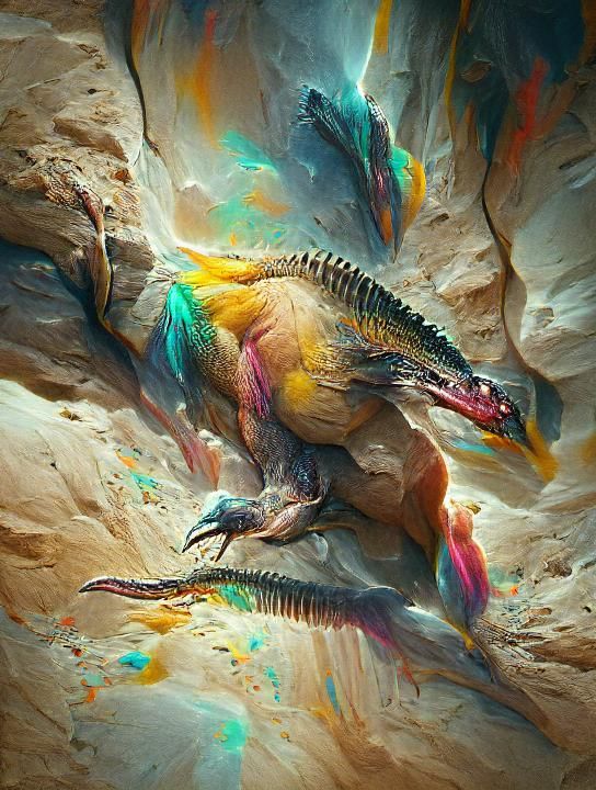 Dinosaur Fossil - AI Generated Artwork - NightCafe Creator