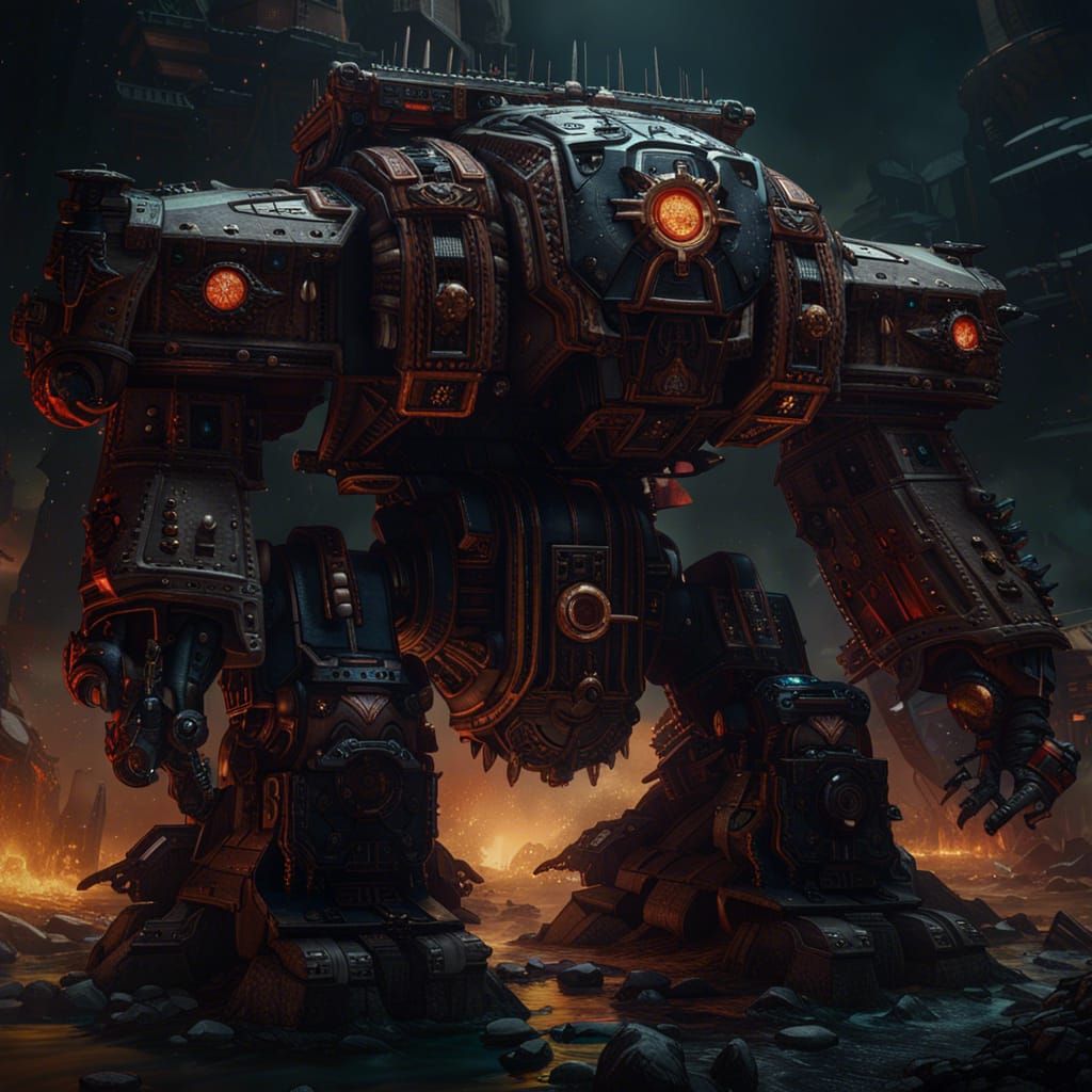 The Telemon Dreadnought Warhammer 40k - AI Generated Artwork ...