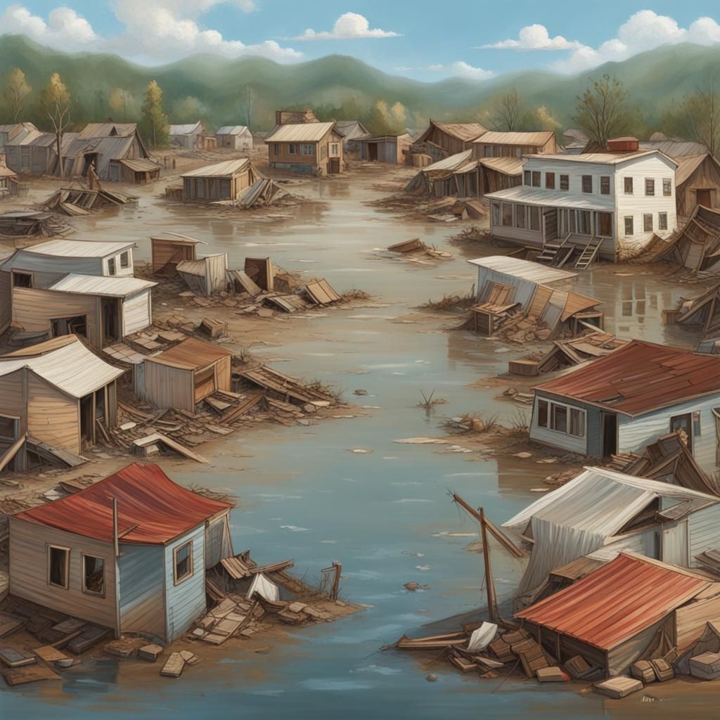 Depict a scene of natural disasters. - AI Generated Artwork - NightCafe ...