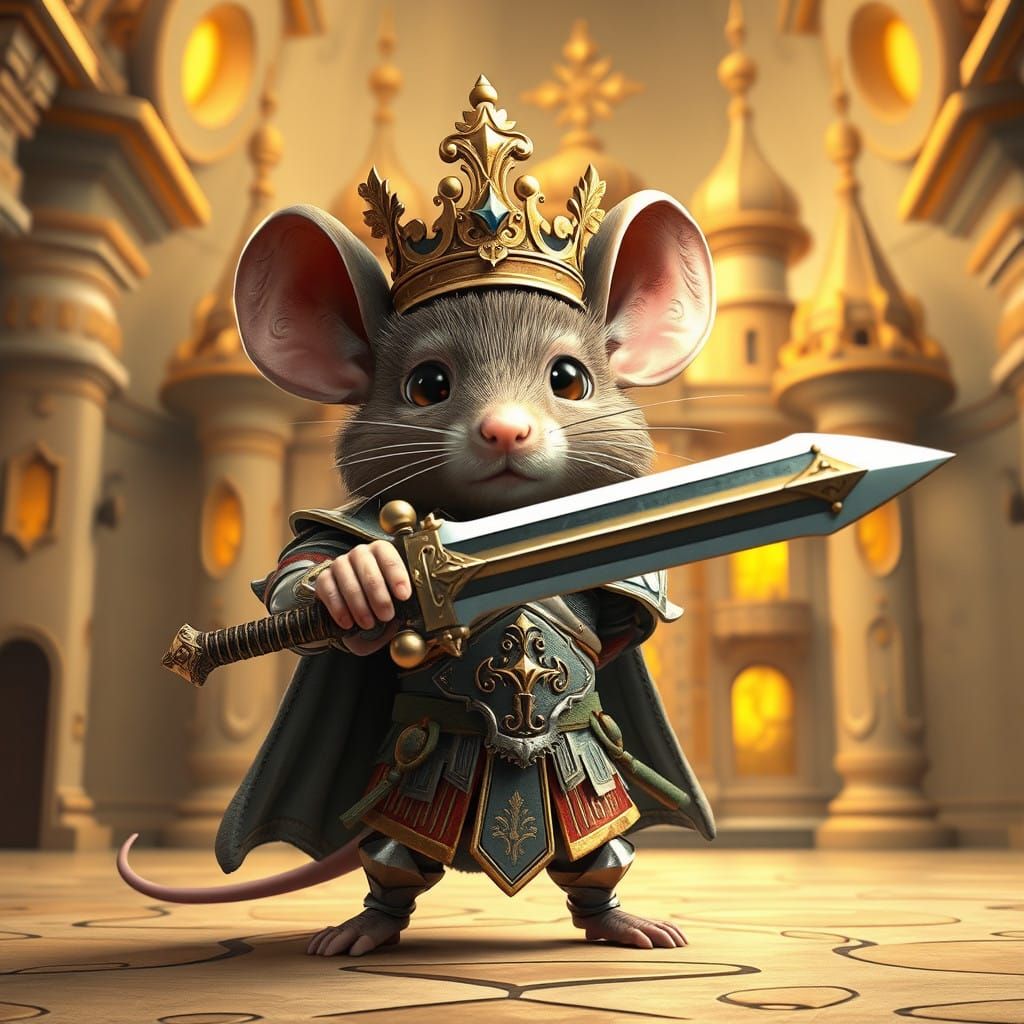 Worm’s eye view of Portrait of 3D fantasy render of a princely warrior ...