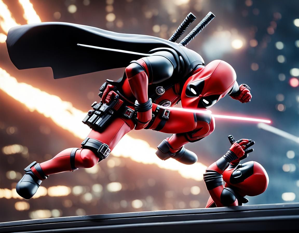 Action pack Deadpool.. - AI Generated Artwork - NightCafe Creator