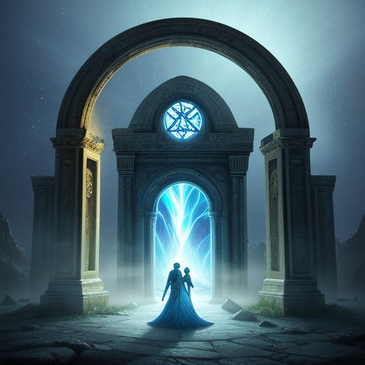 portal - Ethereal Portal in Ancient Architecture