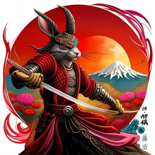 Samurai rabbit - AI Generated Artwork - NightCafe Creator