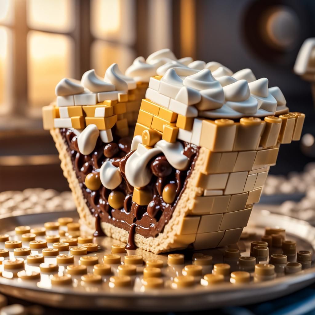 "Delicious Lego Pie" - AI Generated Artwork - NightCafe Creator