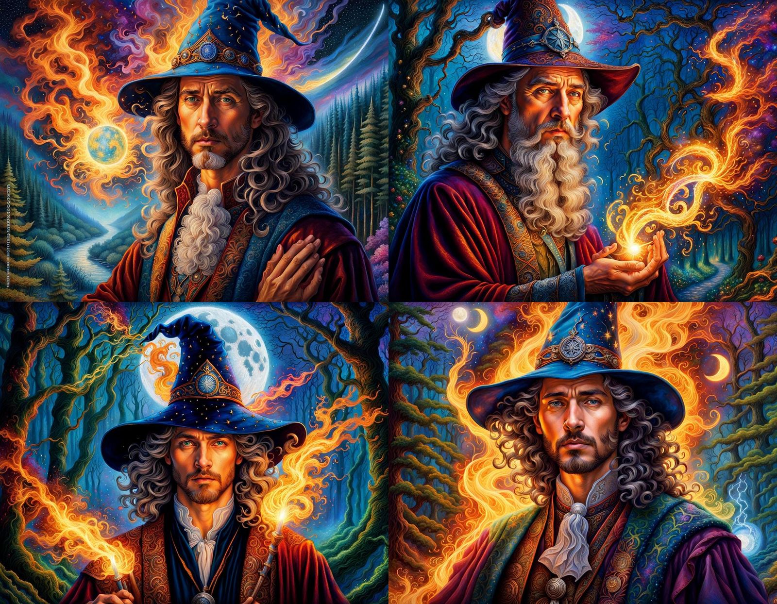 very Closeup head and shoulders portrait of a handsome young wizard ...