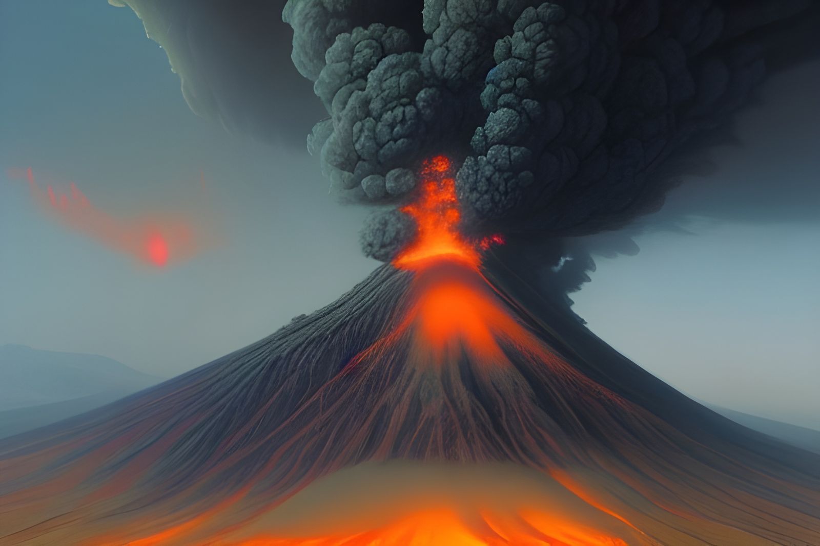 Volcanic Eruption - AI Generated Artwork - NightCafe Creator
