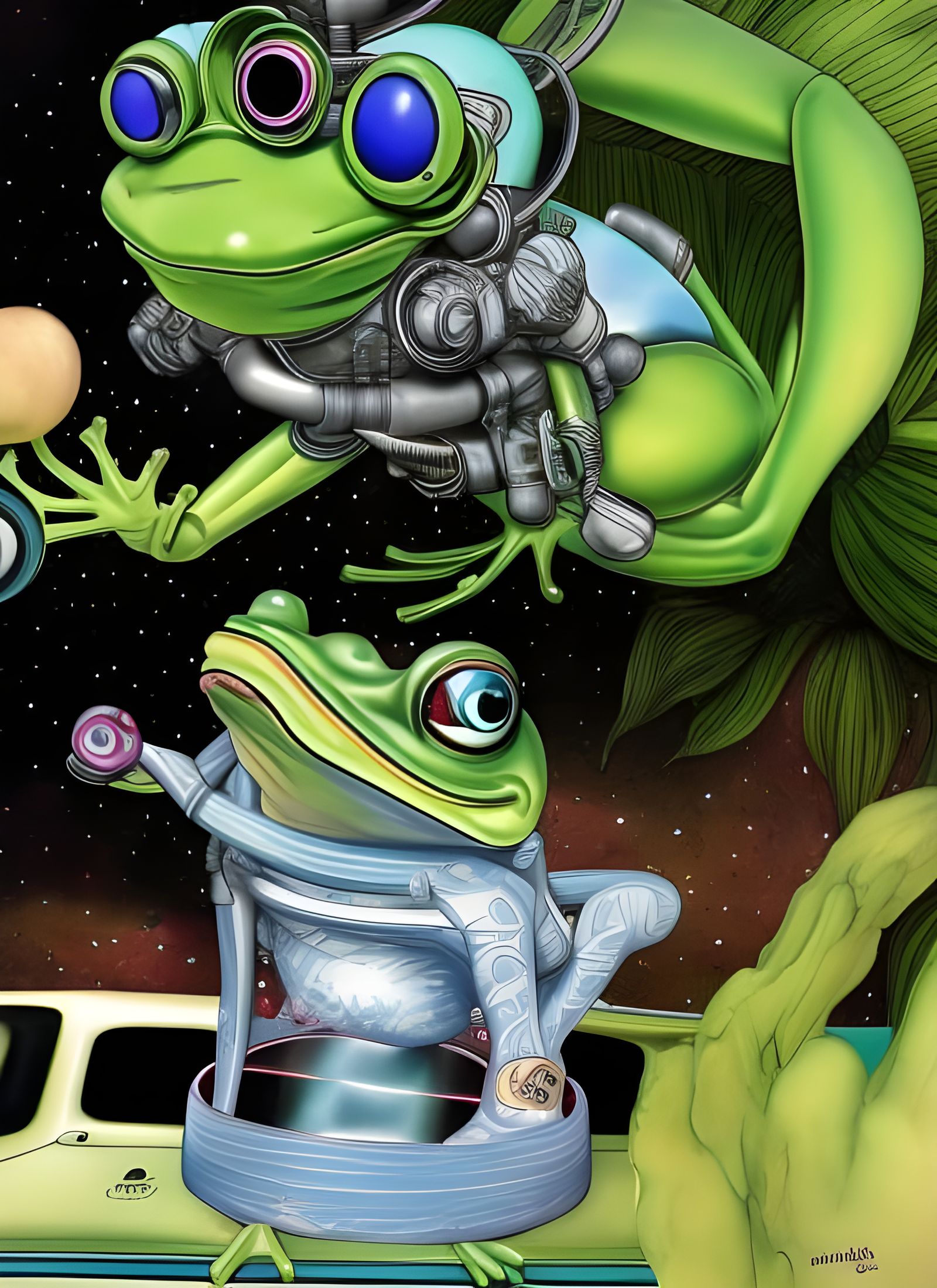 Space Frogs - AI Generated Artwork - NightCafe Creator