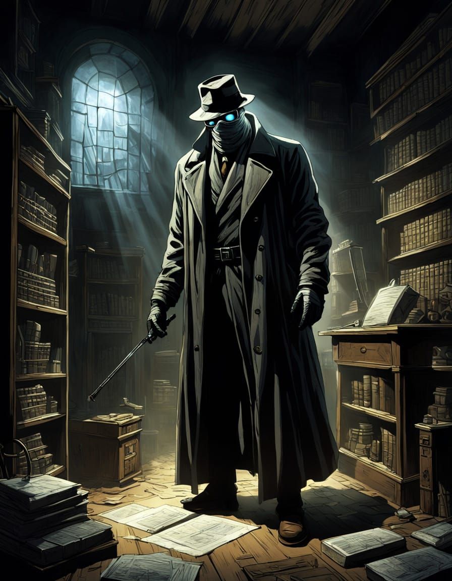 The Mysterious Invisible Man in Ancient Laboratory - AI Art