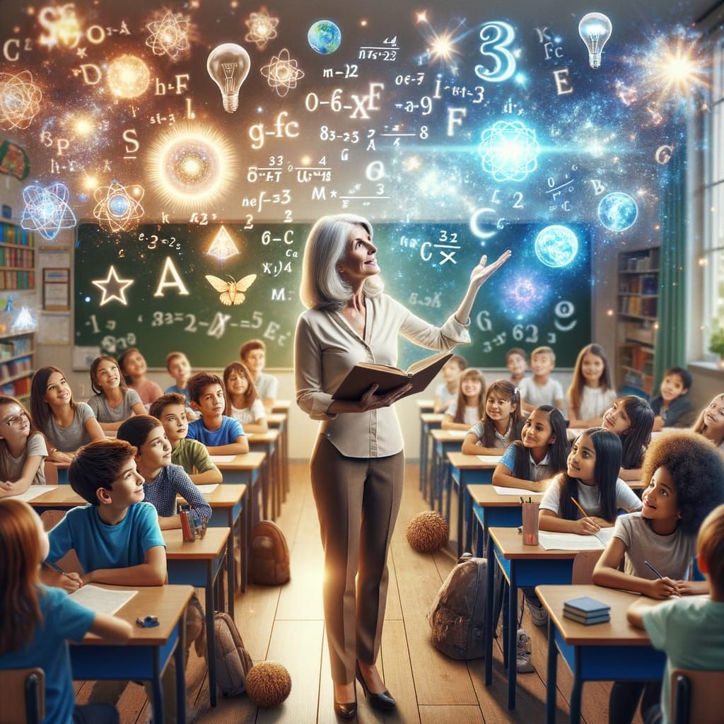 The magic of a teacher empowering young minds - AI Generated Artwork ...