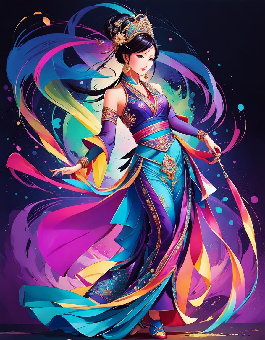 graceful oriental dancer - AI Generated Artwork - NightCafe Creator