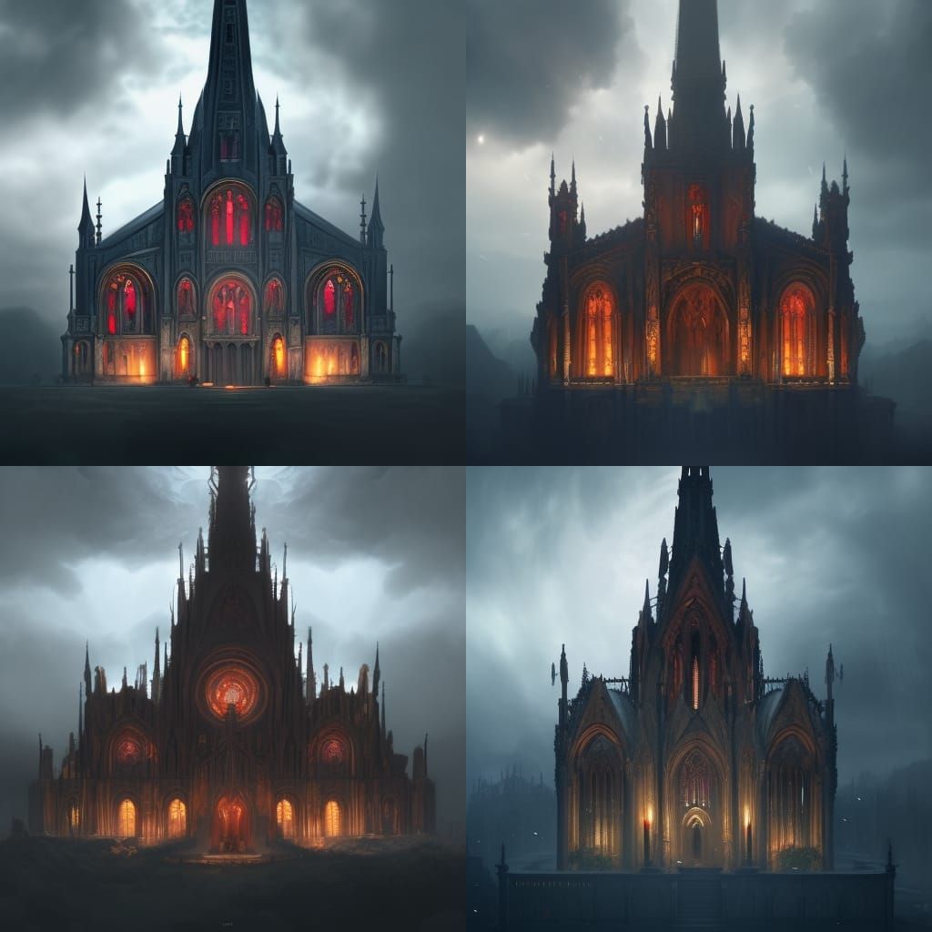 Demonic church - AI Generated Artwork - NightCafe Creator