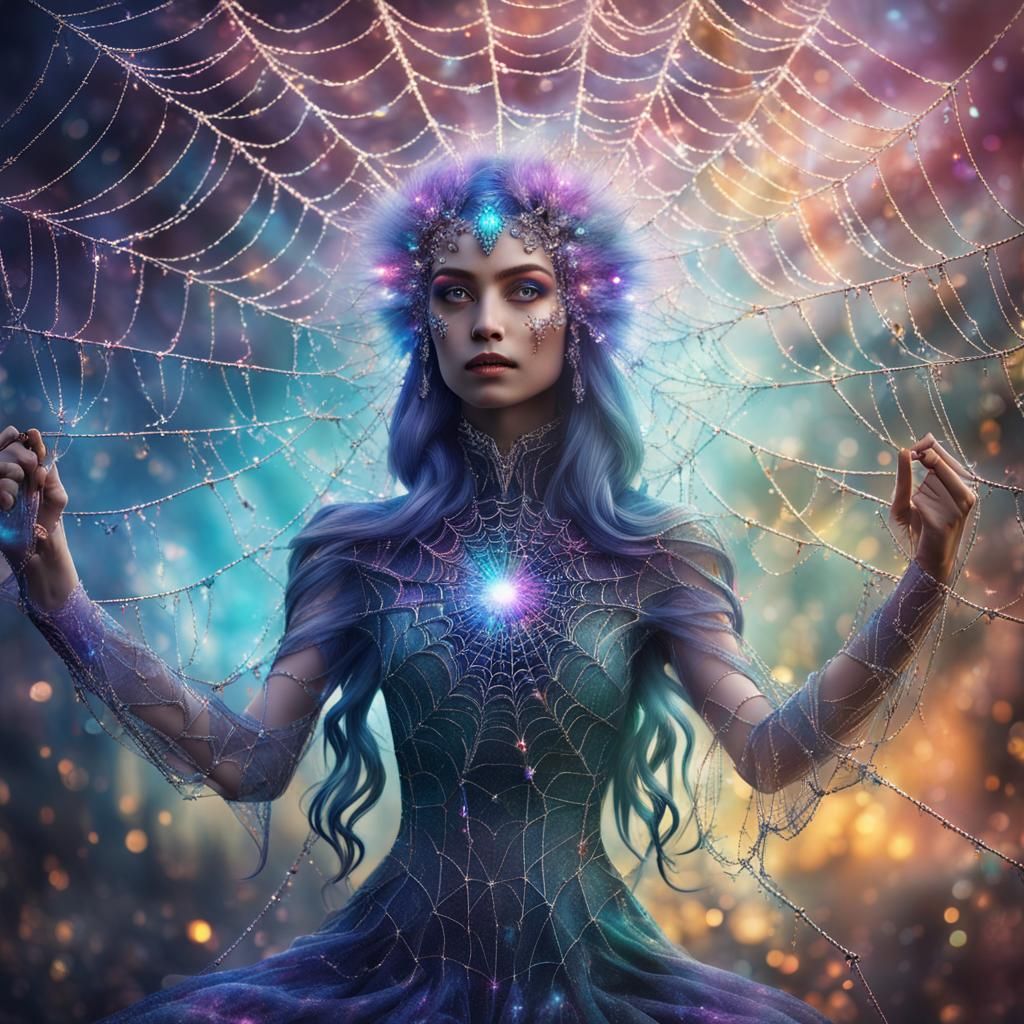 Fantasy crystal spider goddess - AI Generated Artwork - NightCafe Creator