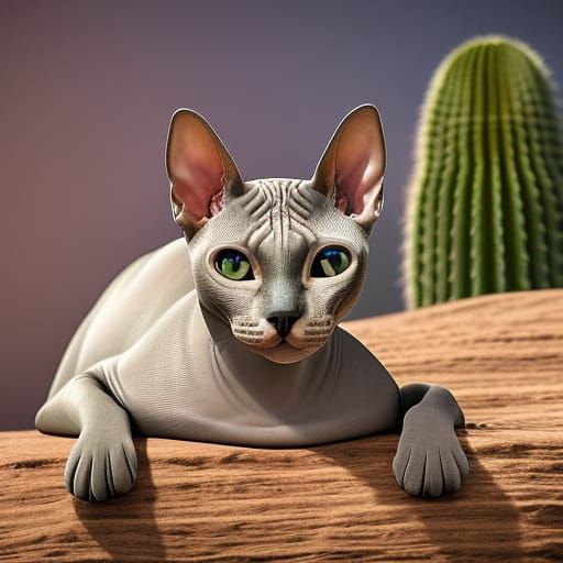 Horus the Sphynx Cat - AI Generated Artwork - NightCafe Creator