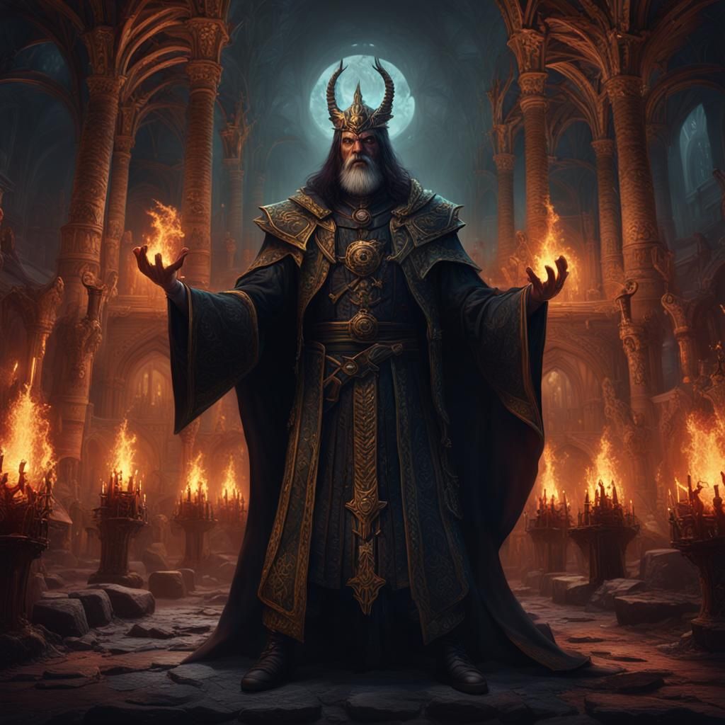 Portrait of a Fanatic Preacher Follower of a Dark Deity - AI Generated ...