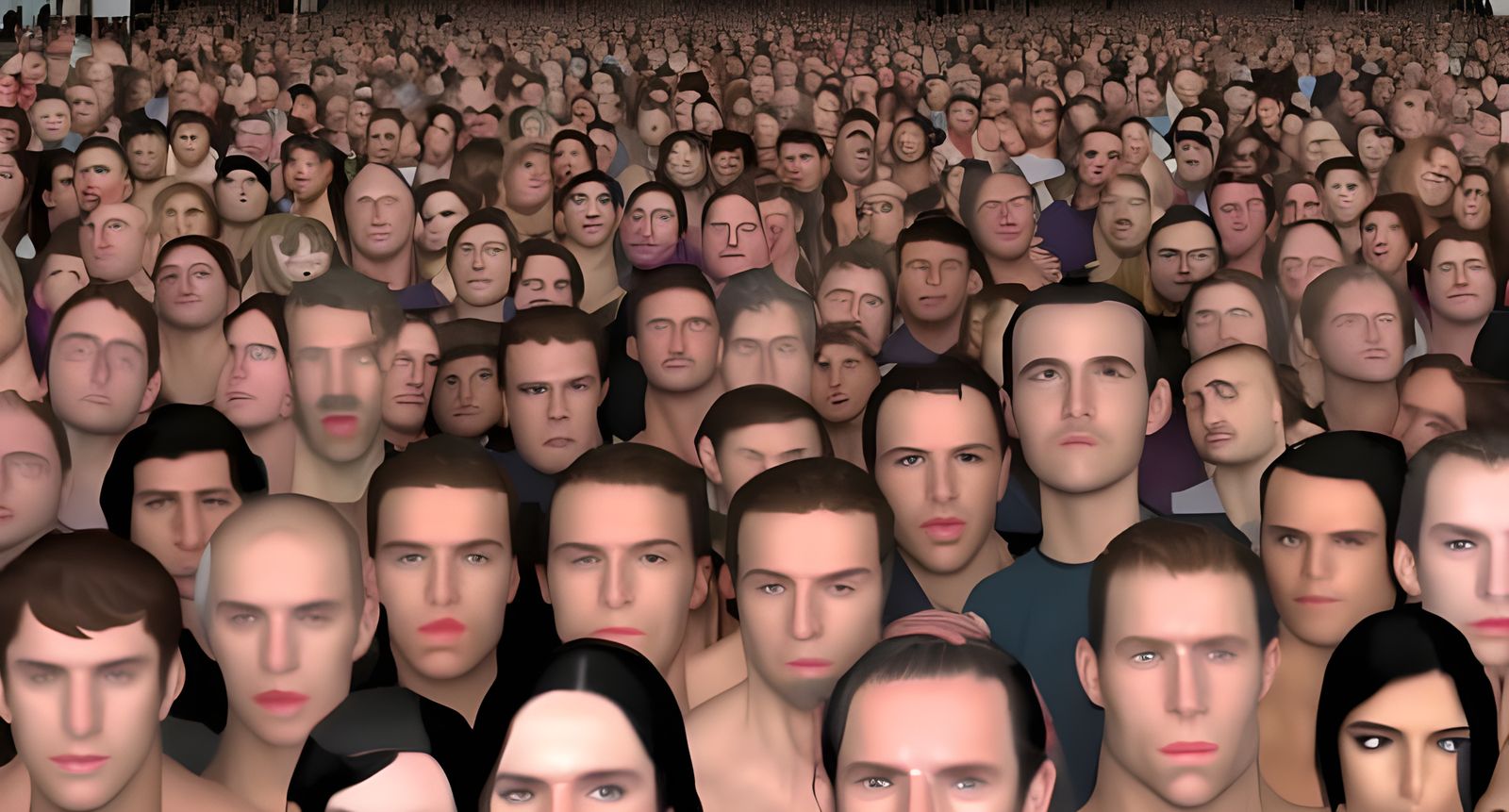 A large crowd of people, watching you with great desire. They all ...