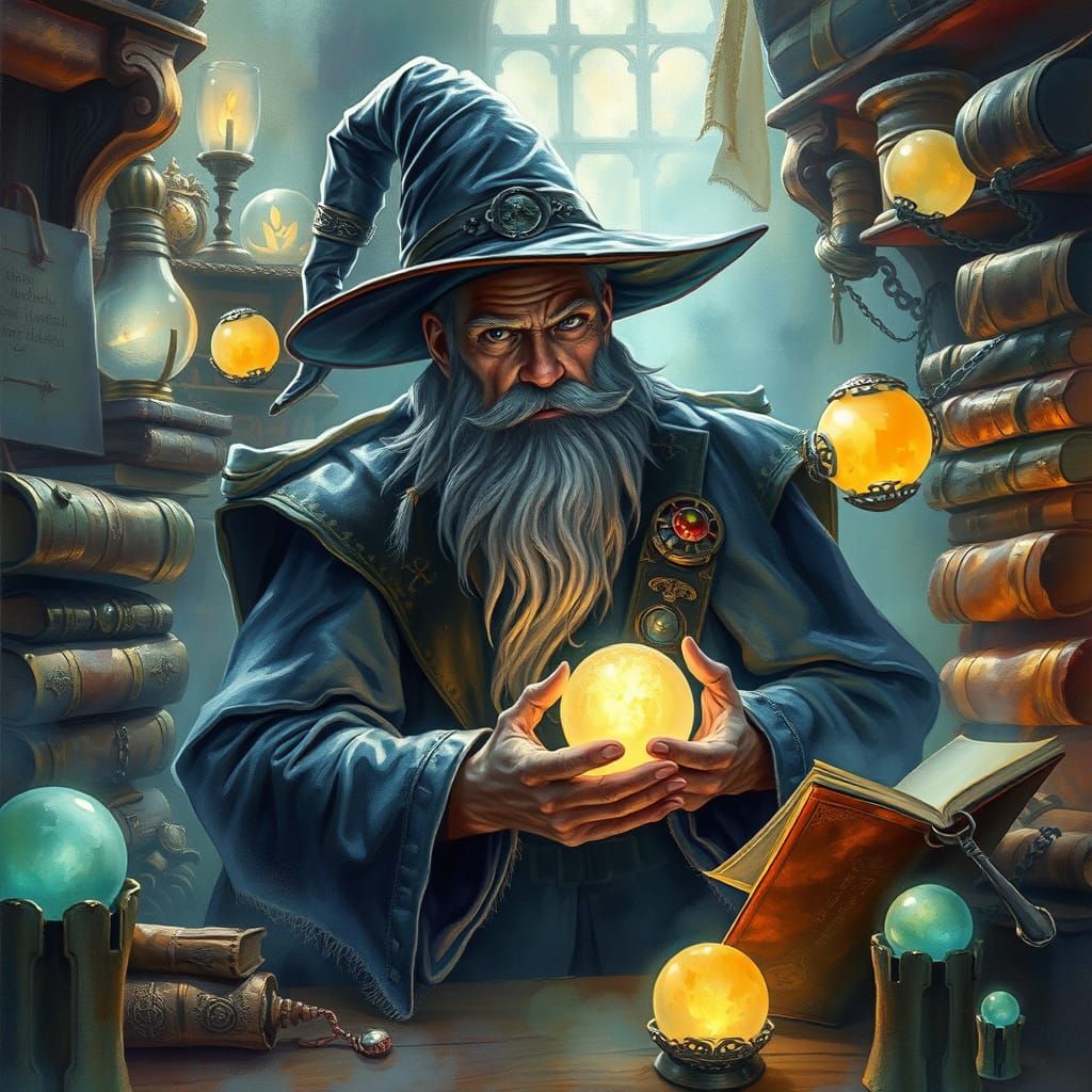 Clutterbug wizards study - Ethereal Wizard Study in Dreamy W...