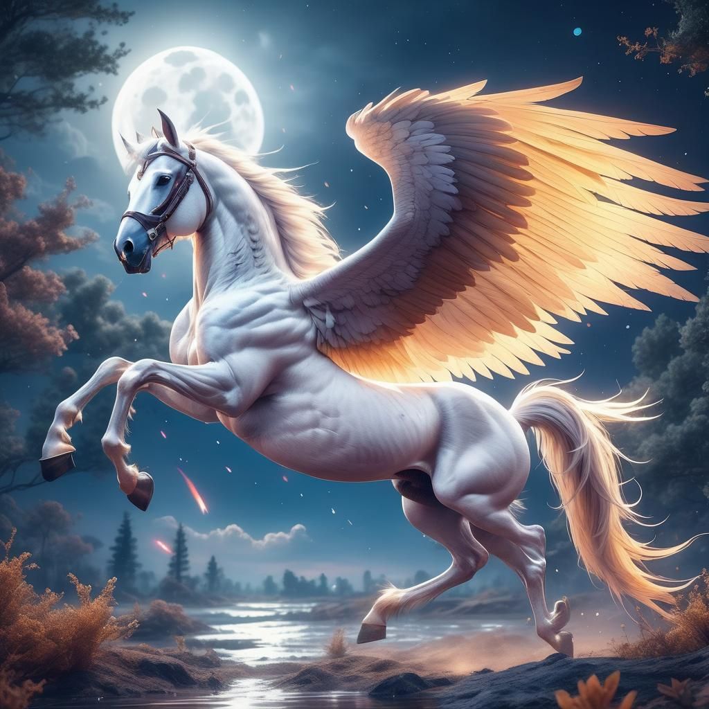 Pegasus Takes Flight - AI Generated Artwork - NightCafe Creator