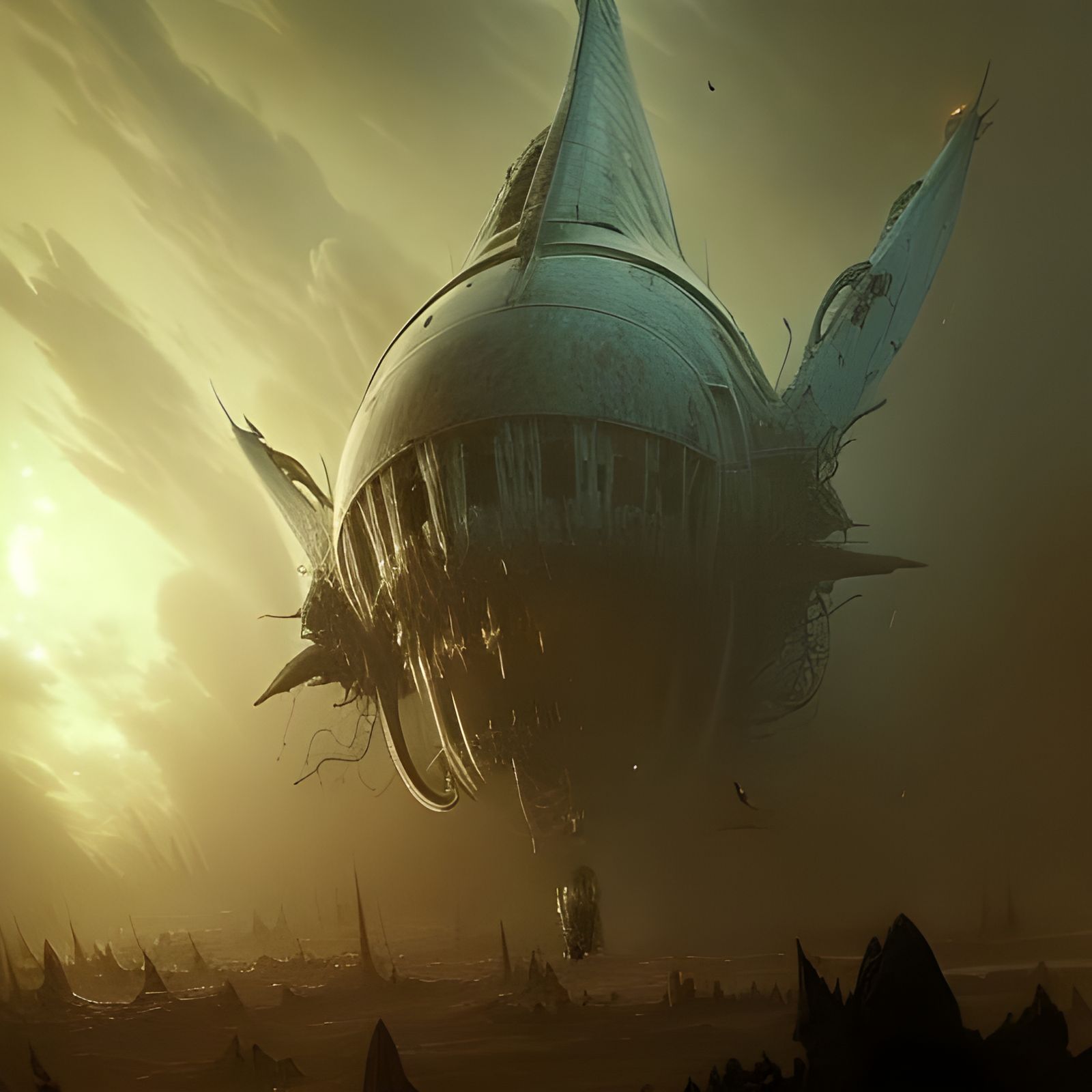 Alien airship 2 - AI Generated Artwork - NightCafe Creator