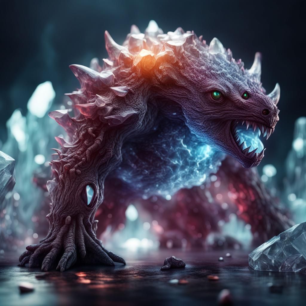 crystal monster - AI Generated Artwork - NightCafe Creator