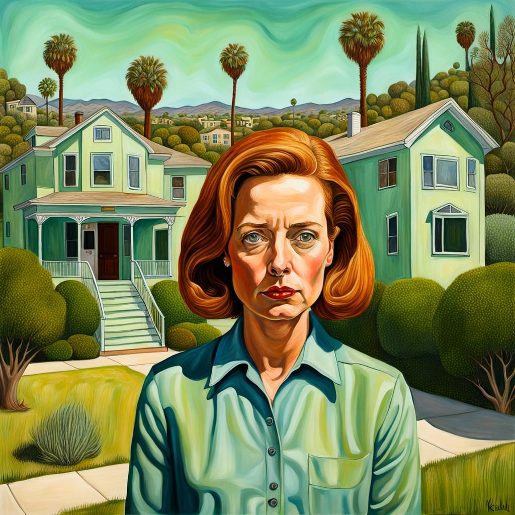 portrait, Dana Katherine Scully, Beverly Hills, ungainly, digital art ...